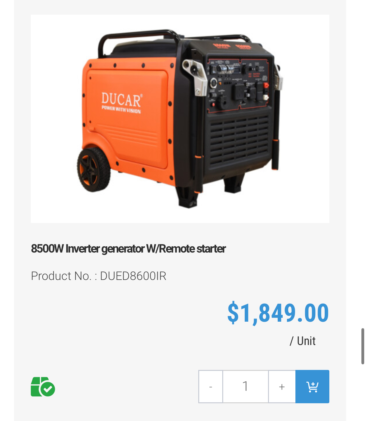 8500W Inverter generator - Gravel Ride Equipment